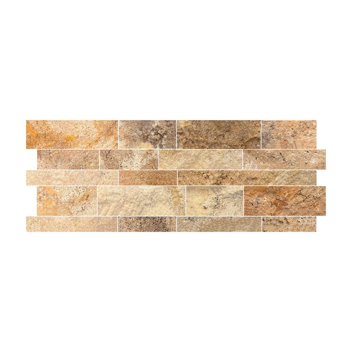 Scabos Split 3D Stack Natural Stone Wall Tile — Direct Luxury Solutions